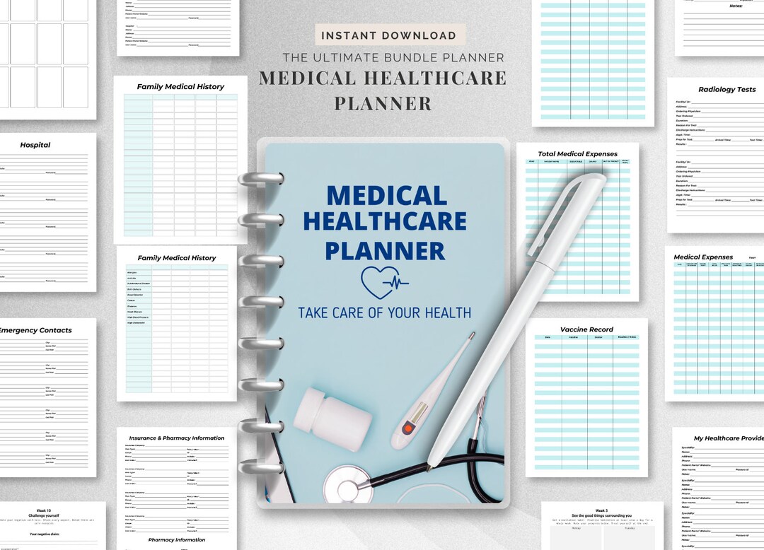 Medical Planner Tracker, Organizer, Doctor Appointment Journal ...