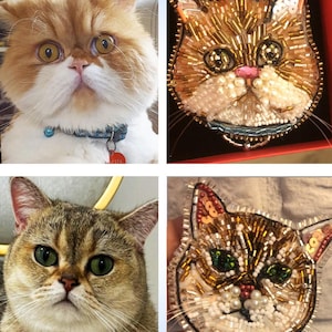 Handmade Custom Pet Portrait Brooch, Send Us a Photo of Your Pet, Let's ...