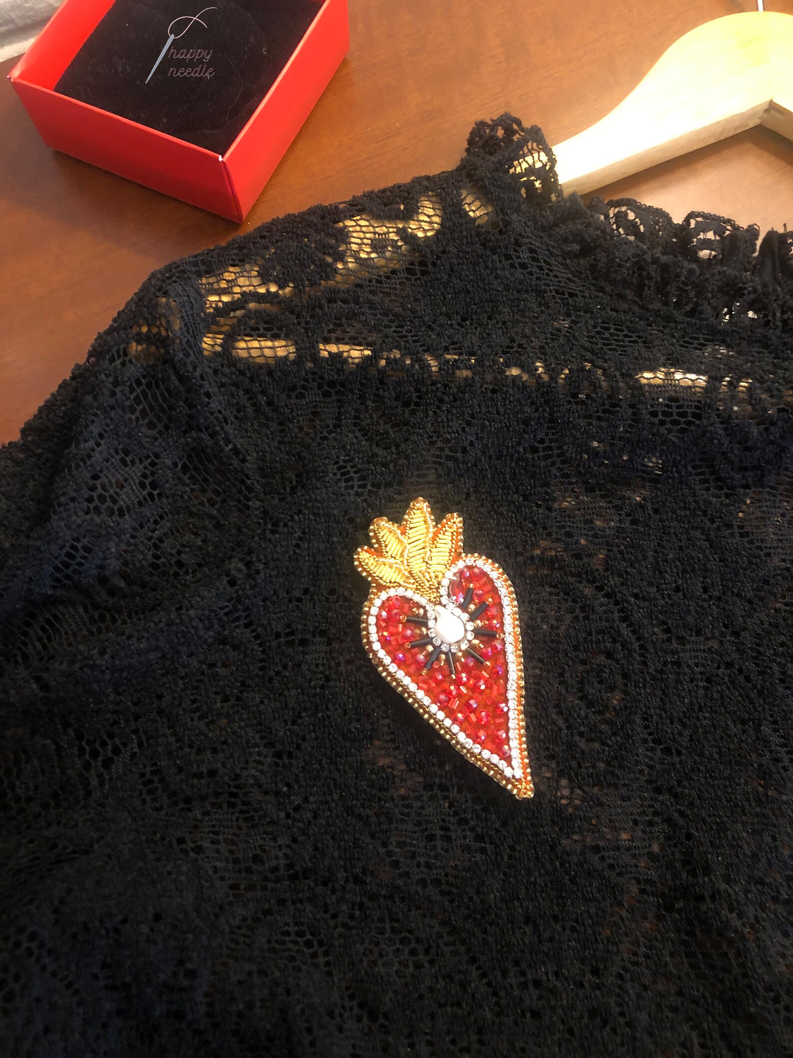 Handmade Red Heart Brooch ,express Your Love in Style ,st. Valentine ...