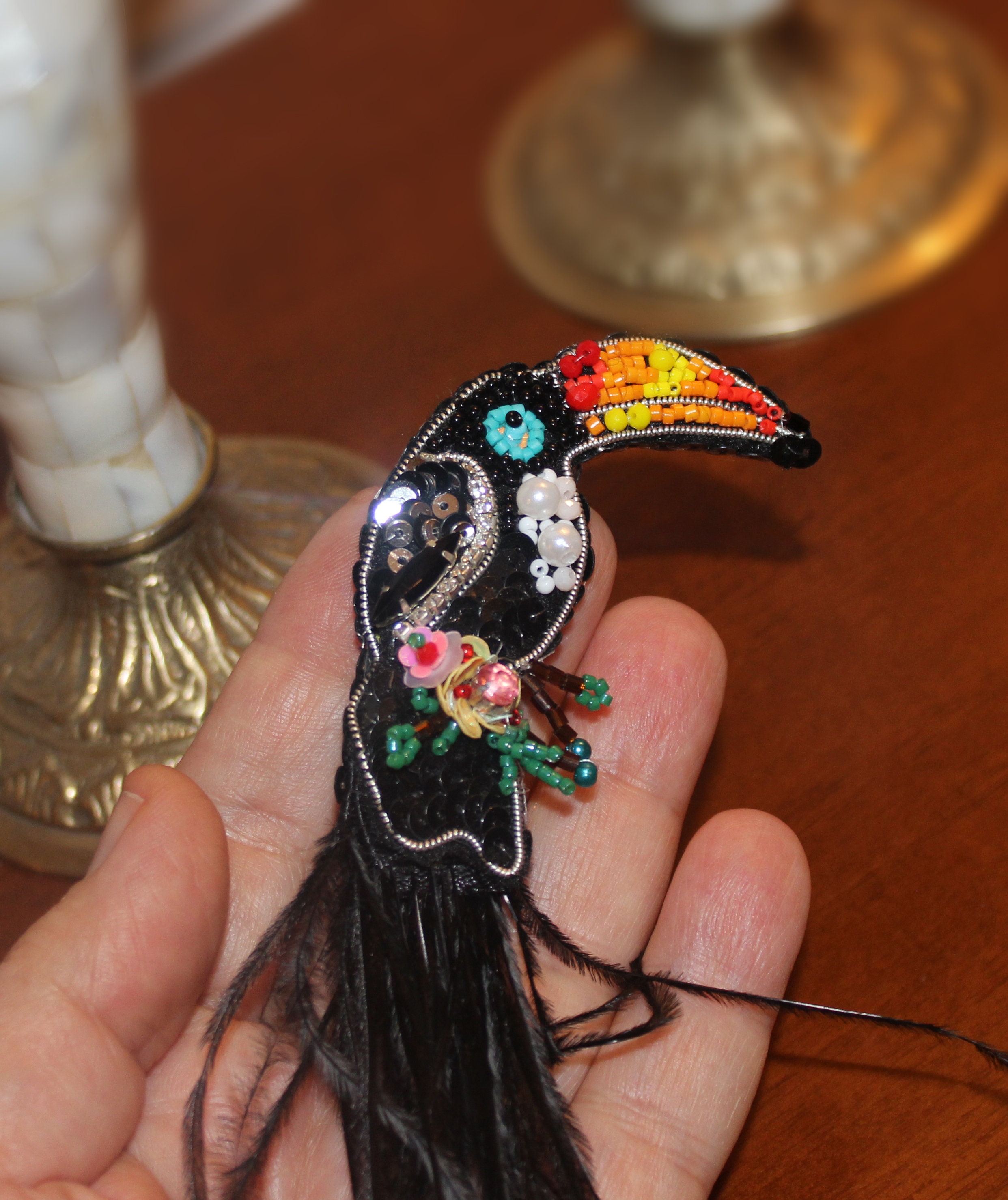 Handmade Parrot Brooch , Vibrant and Stylish Avian Elegance - Etsy