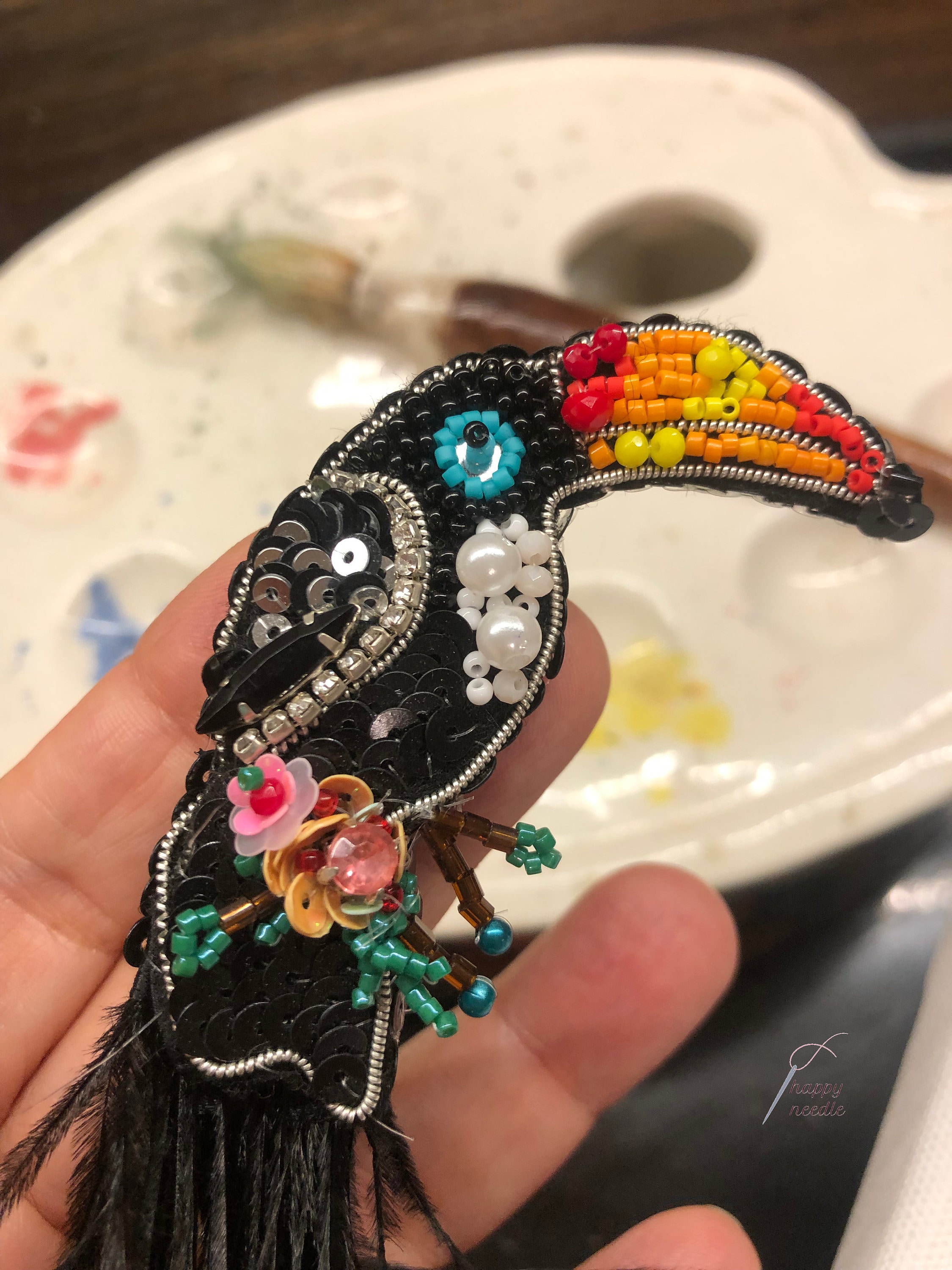 Handmade Parrot Brooch , Vibrant and Stylish Avian Elegance - Etsy