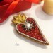 Handmade Red Heart Brooch ,express Your Love in Style ,st. Valentine ...