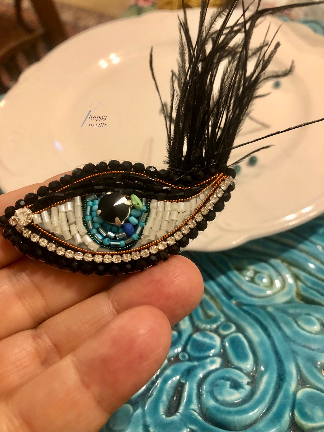 Blue Evil Eye Handmade Brooch - Etsy