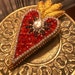 Handmade Red Heart Brooch ,express Your Love in Style ,st. Valentine ...