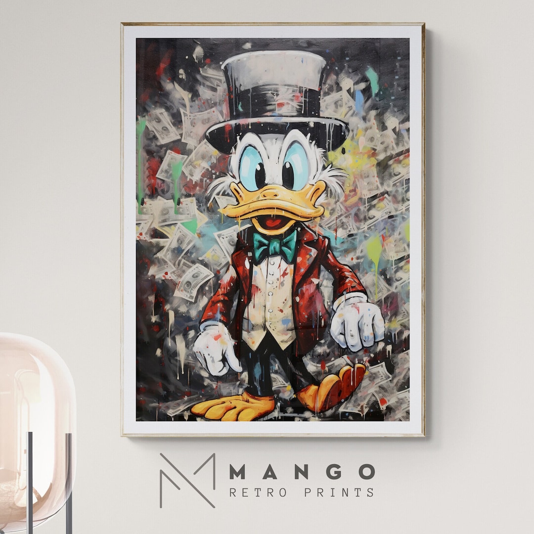 Paperon de' Paperoni retrò pittura a olio arte / stampa retrò ...