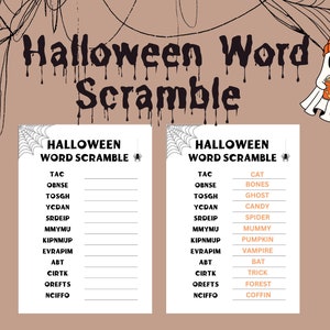 Halloween Activity Page, Halloween Word Scramble, Halloween Kids ...