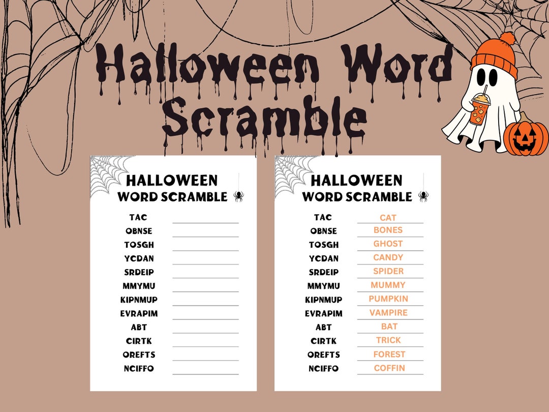 Halloween Activity Page, Halloween Word Scramble, Halloween Kids ...