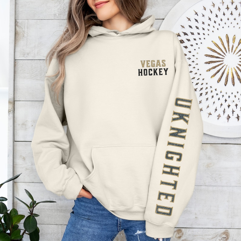 Vegas Hockey Hoodie, Golden Knights Pullover, Uknighted Sweatshirt ...