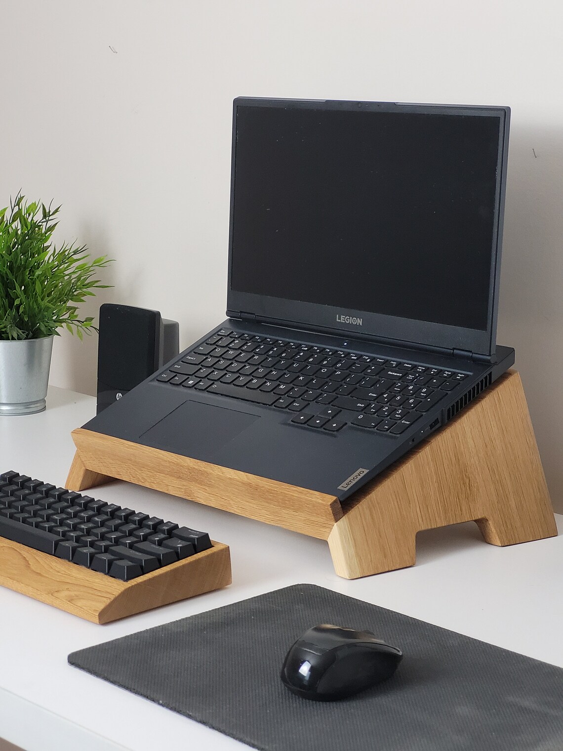 Laptop Stand, Wooden Laptop Stand, Computer Tray, Laptop Riser, Oak ...