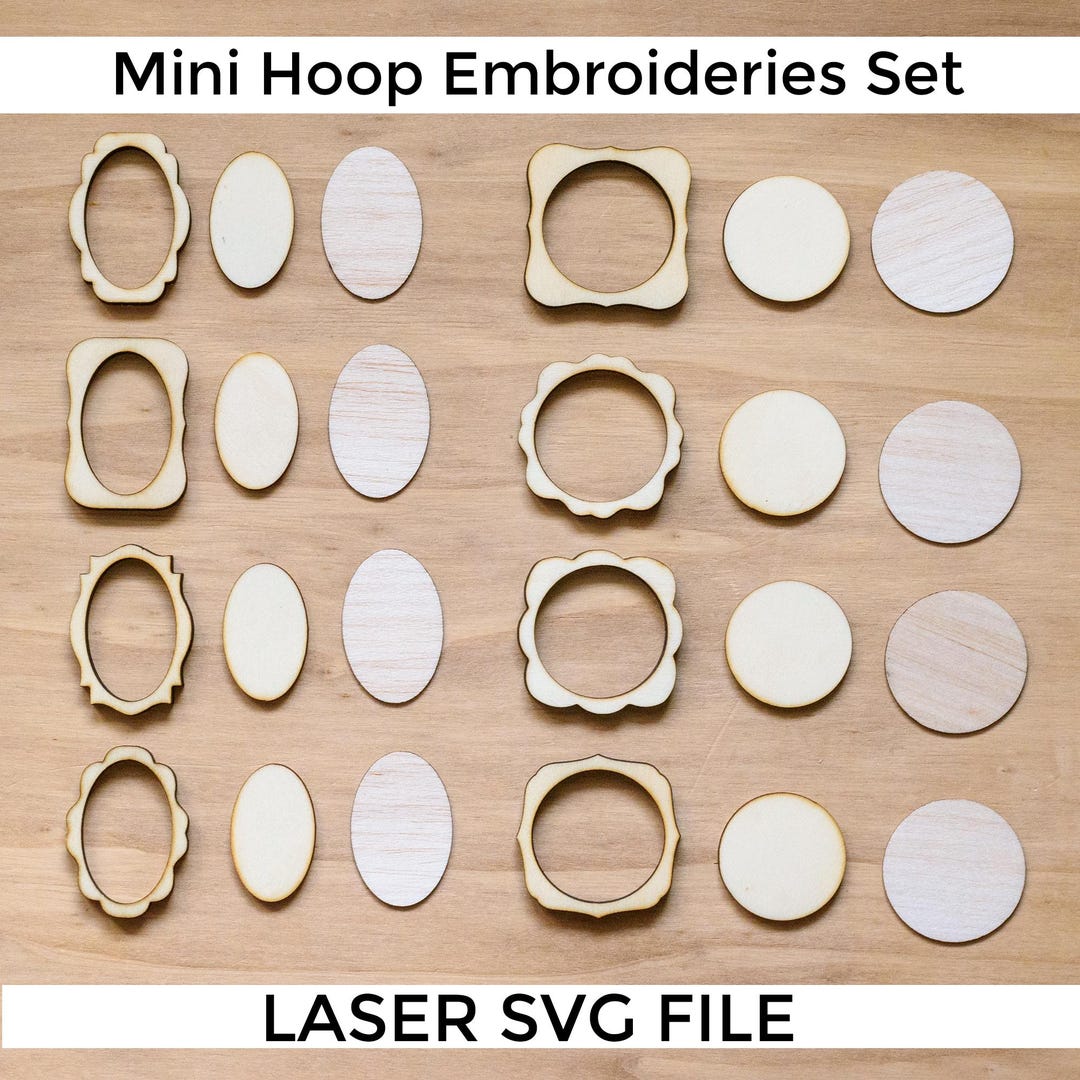SVG Laser Cut Embroidery Hoops - Craft Frames for Jewelry Design - Etsy
