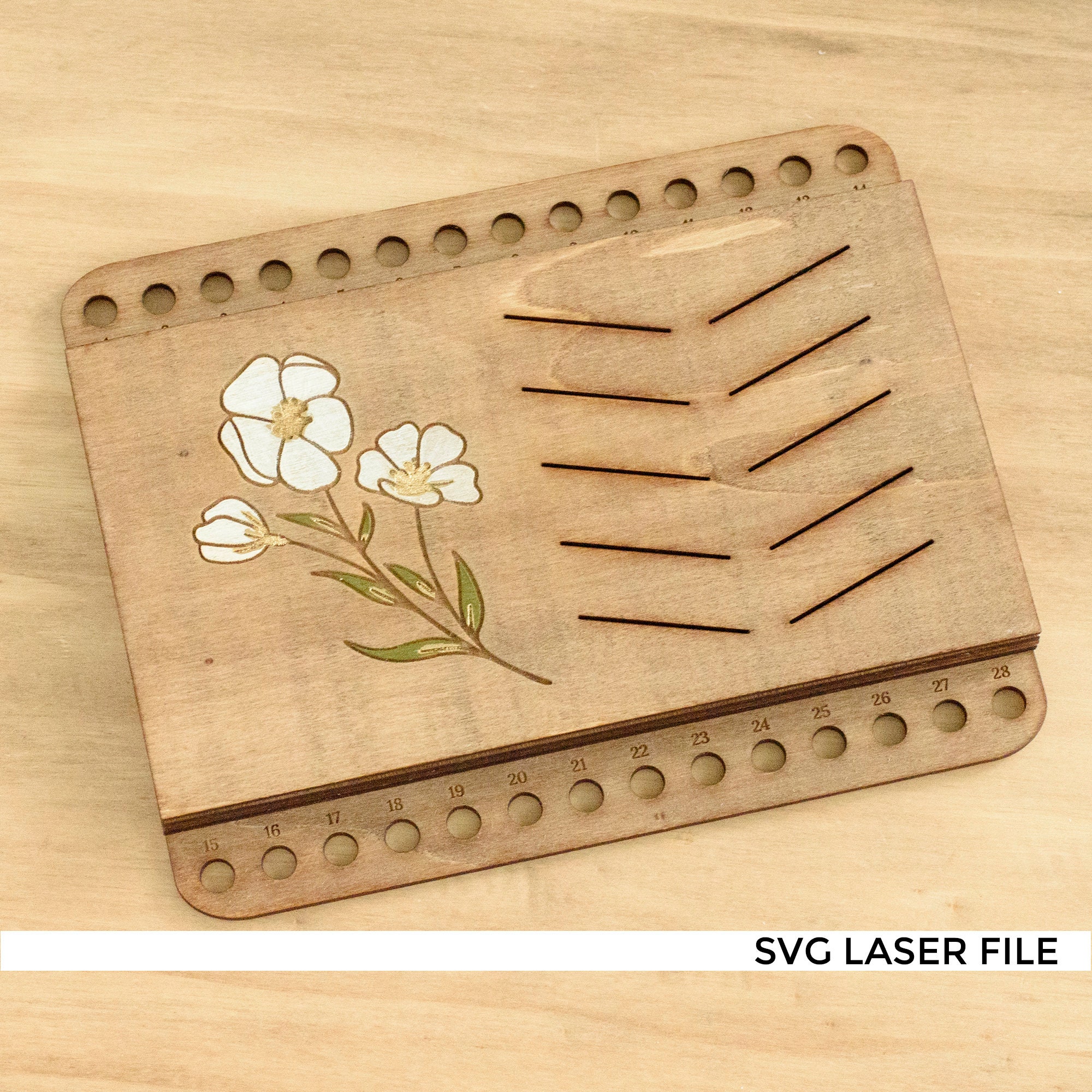 SVG Hand Embroidery Storage Box, Floss Bobbins Set, Threads Organizer ...