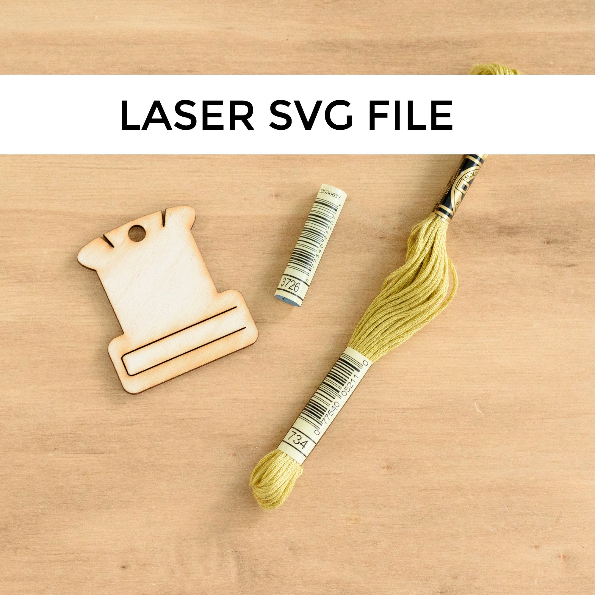 Bobbin Drop With Label Tag Slot SVG File, Thread Keepers for Laser ...