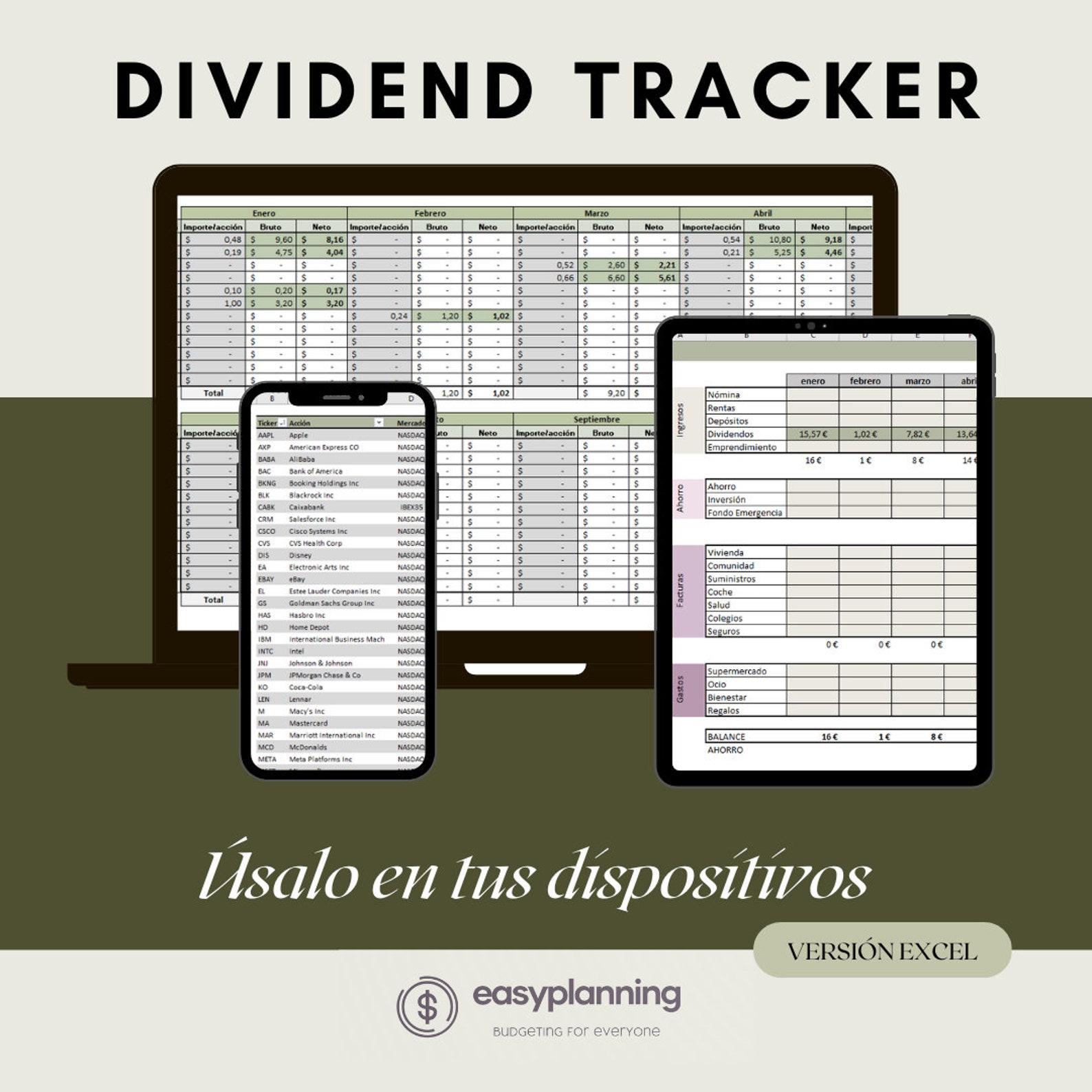 Dividend Tracker - Excel Template for Tracking Dividend-paying Stocks ...