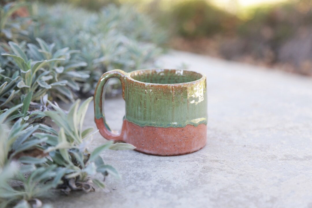Green Glaze Santa Fe Coffee Mug - Etsy