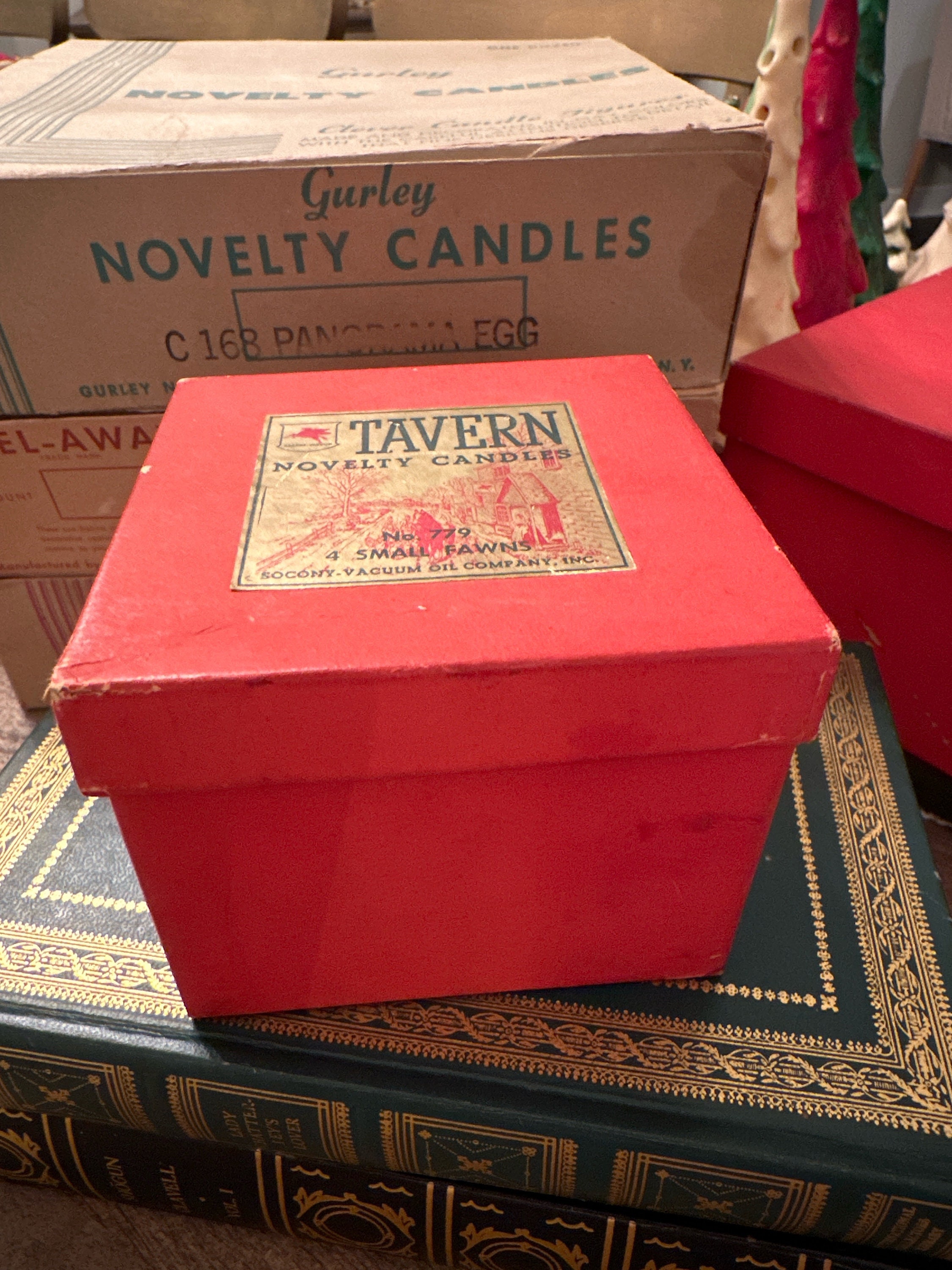 Vintage Tavern Fawn Candles & Box - Etsy