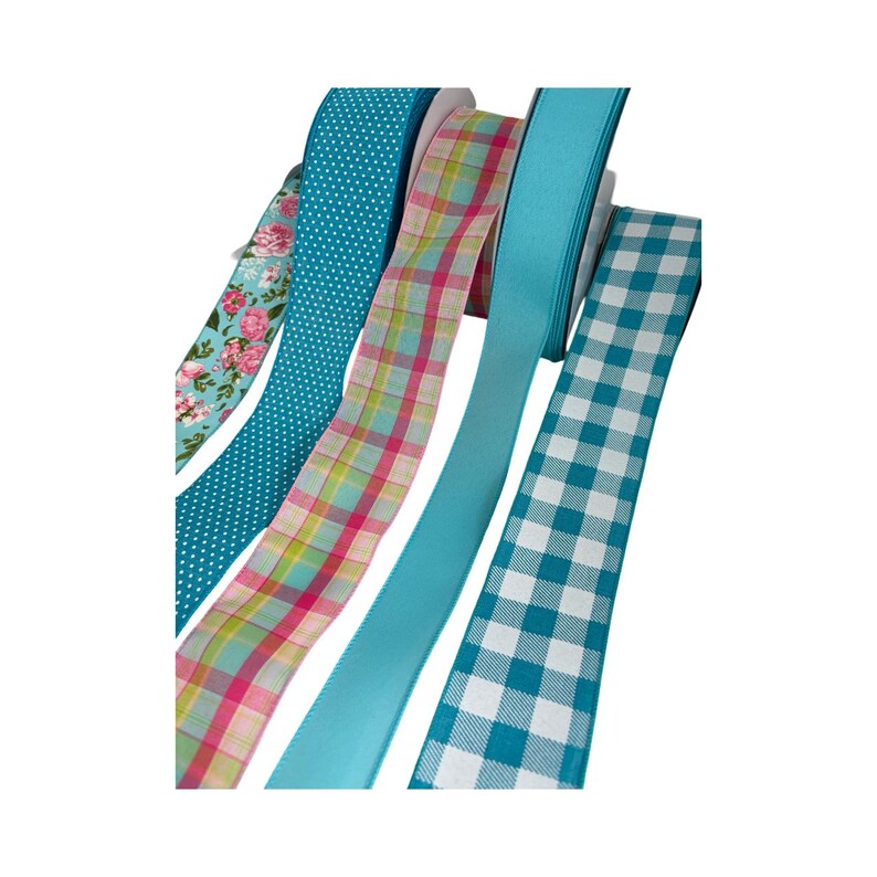 Turquoise Ribbon Bundle for Wreaths Turquoise Ribbons DIY Craft Project ...