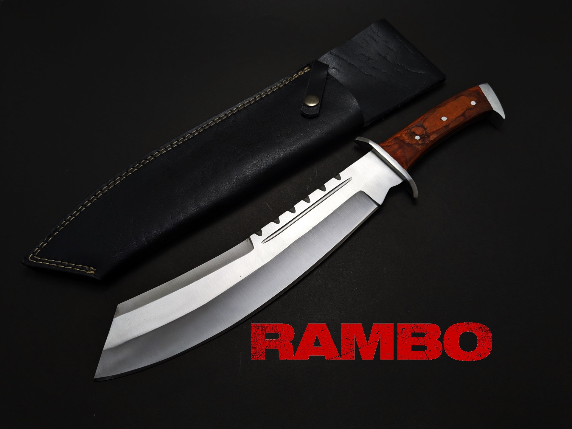 Rambo Machete: Handmade Stainless Steel Movie Replica Knife Heavy Duty ...