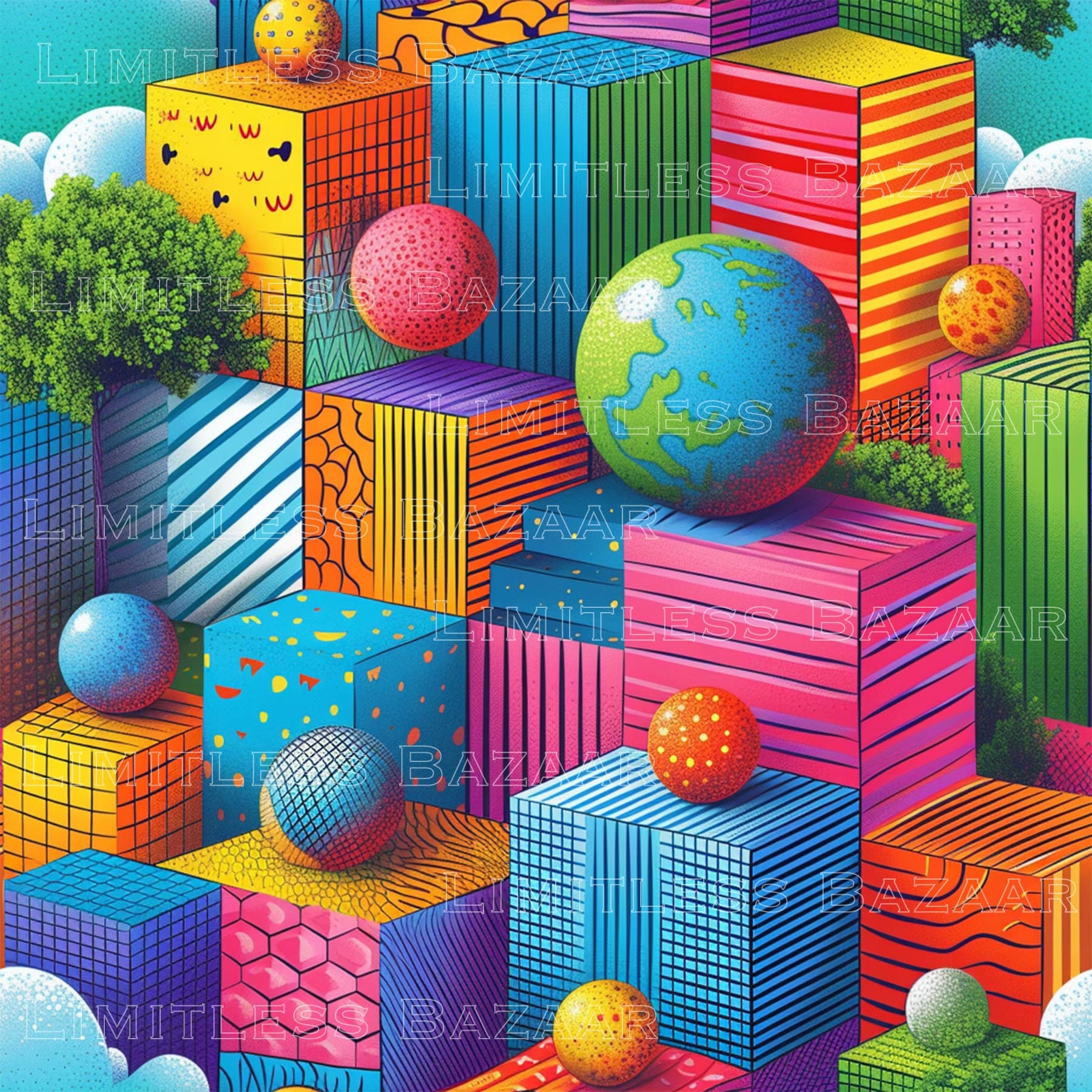 Mesmerising Maze: 20 X Optical Illusion Digital Seamless / Repeating ...