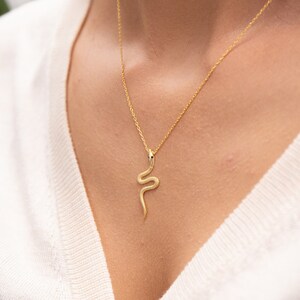Snake Necklace, Snake Pendant, Serpent Necklace, 925 Silver Jewelry ...