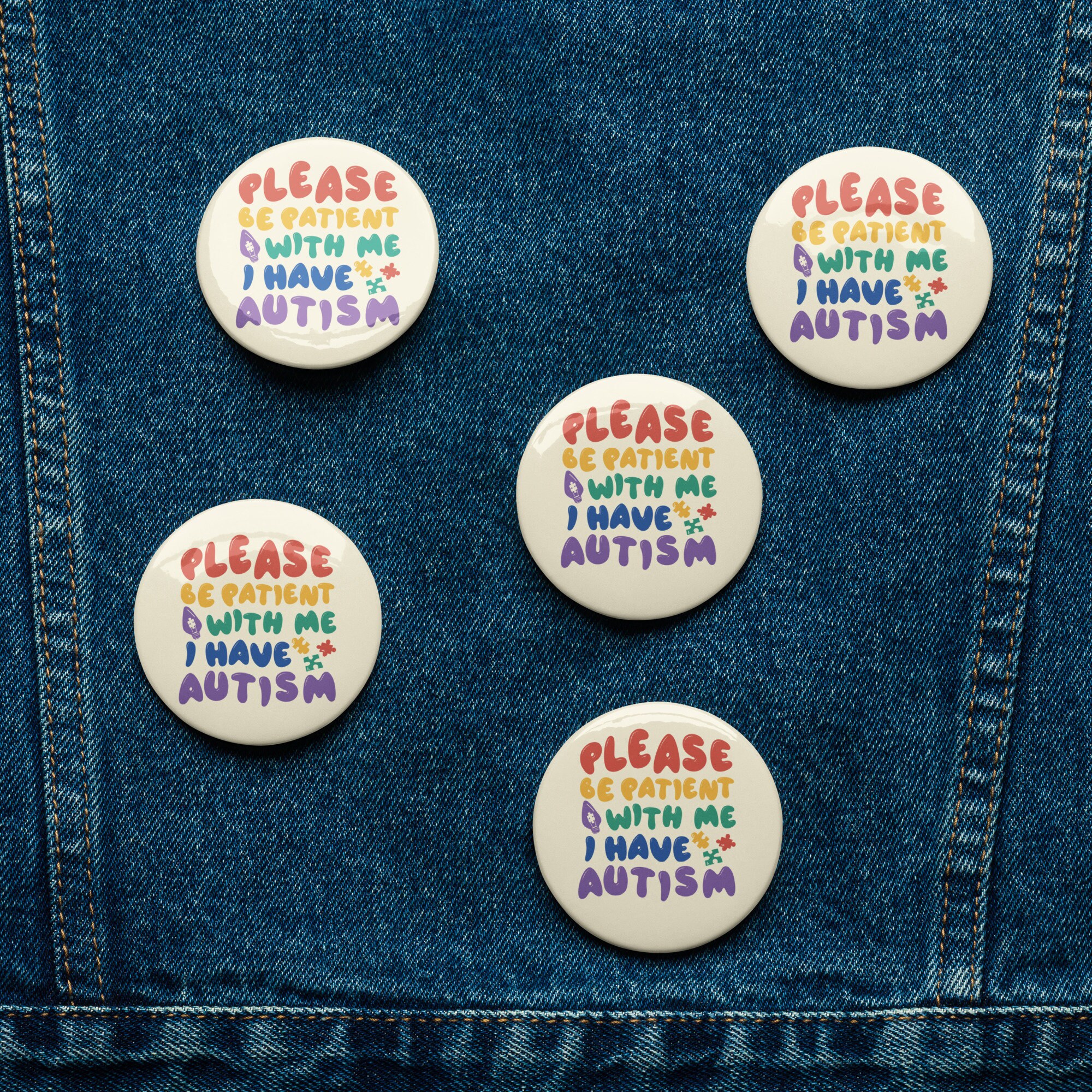 Please Be Patient With Me I Have Atusim, Pin Buttons , Autism Pin ,set ...