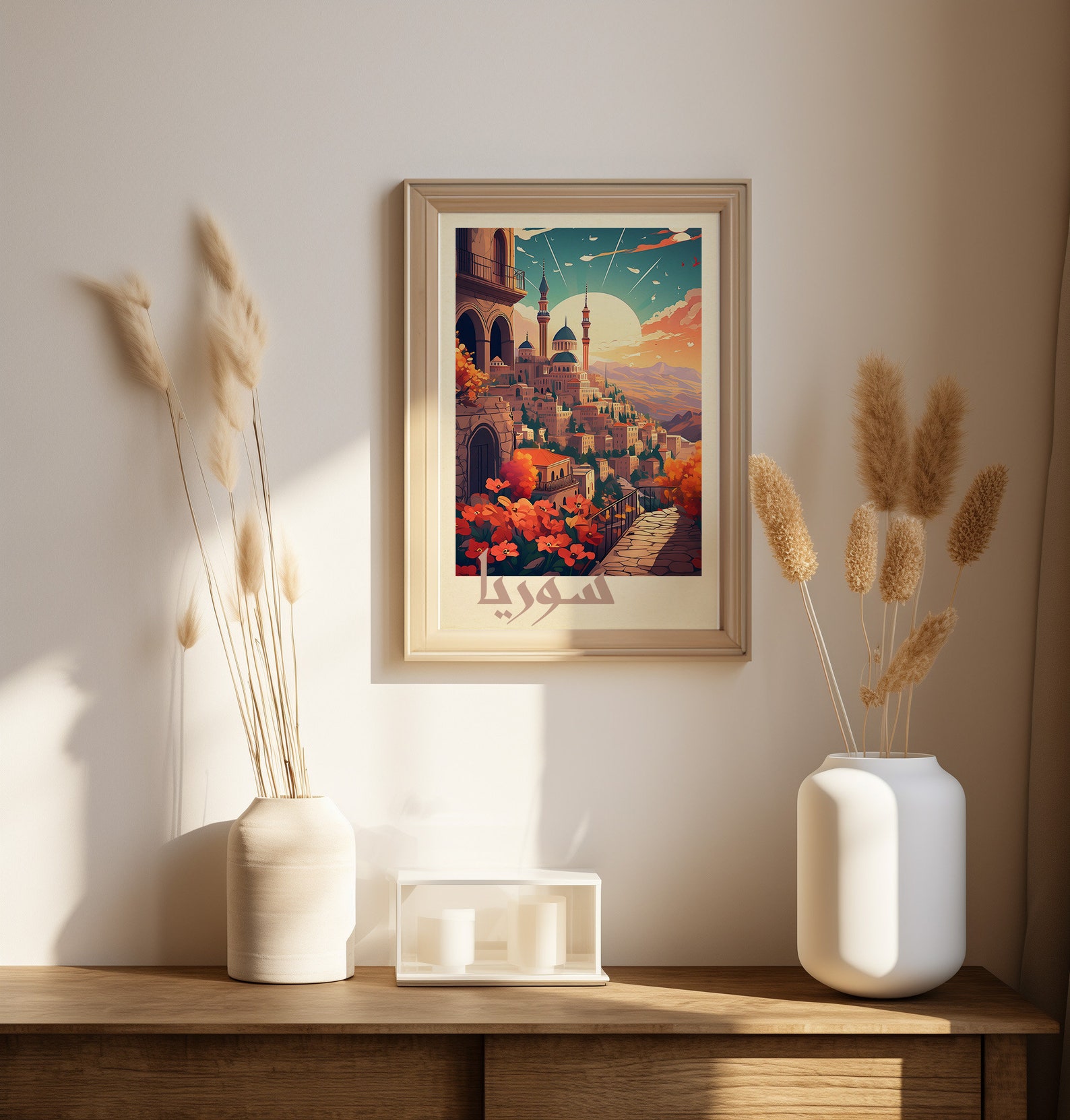 Syria Travel Poster, Arab World Wonders Art, Wall Decor, Digital ...