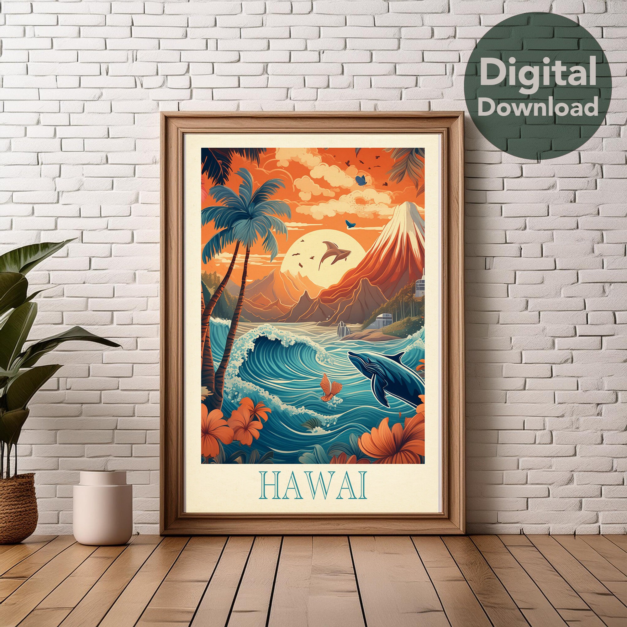 Hawaï State Outdoor Poster, States Wonders, Digital Download - Etsy