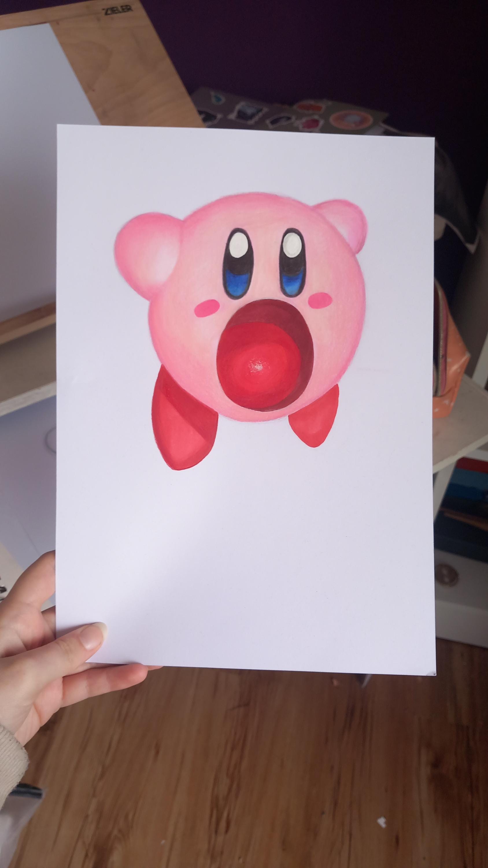 Kirby Original Drawing Signed by Artist - Etsy