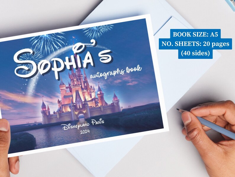 Personalised Magical Disneyland Disney World Park Autograph Book ...
