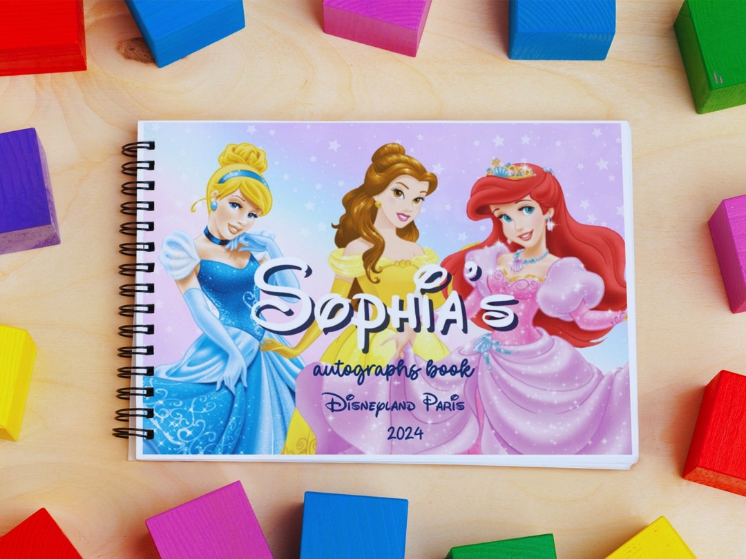 Personalised Princesses Disneyland Disney World Park Autograph Book ...