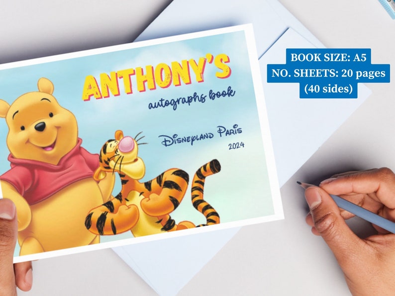 Personalised Winnie the Pooh Disneyland Disney World Park Autograph ...