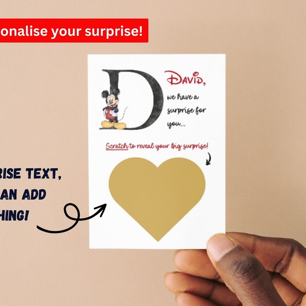 Reveal Scratch Card Disneyland - Etsy UK