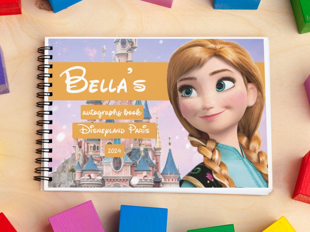 Personalised Frozen Anna and Elsa Disneyland Paris Autograph Book ...