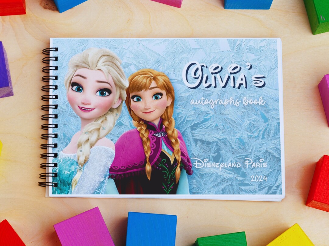 Personalised Frozen Disneyland Disney World Park Autograph Book ...