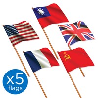 Canadian Flag 1:32 Scale Toy Soldier Flag of Canada (width 3.8cm / Pole ...