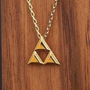 Triforce Pendant Gold Etsy