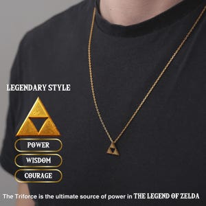 Triforce Necklace Zelda Jewelry Silver Gold Plated Geeky Gift Retro ...