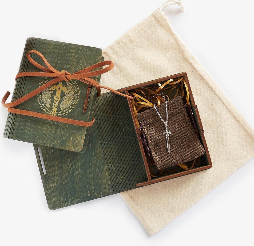 Master Sword Necklace Jewelry Gift for Him Gift Set for Geeky Silver ...