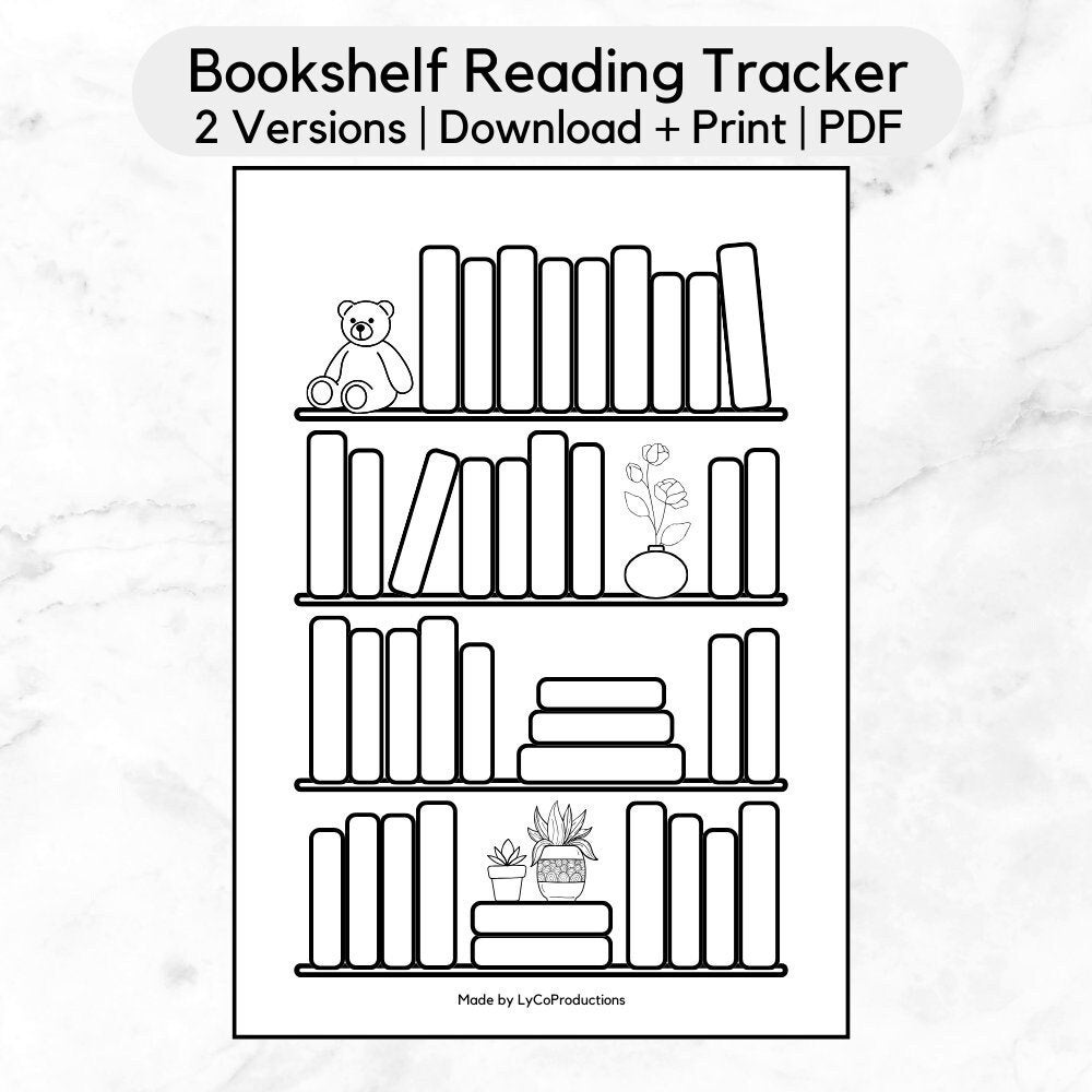 Bookshelf Reading Goal Tracker, Books to Read, Books I've Read, Reading ...