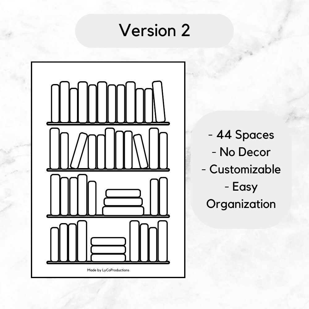 Bookshelf Reading Goal Tracker, Books to Read, Books I've Read, Reading ...