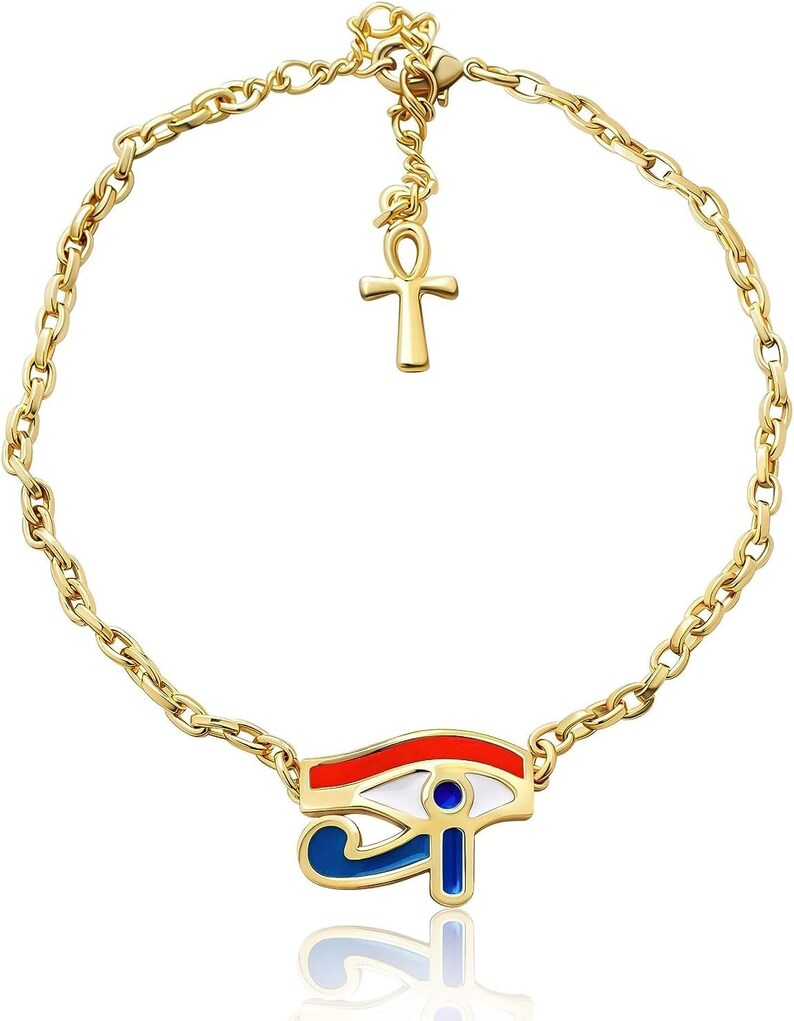 18k Gold Plated Eye of Horus Bracelets for Women, Men, Teen Girls, and ...