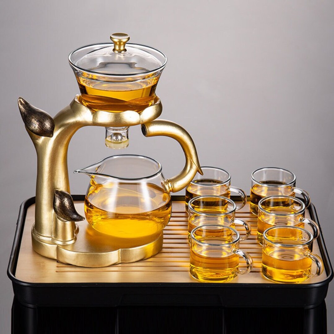 Glass Tea Set Heat-resistant Kung Fu Tea Set Creative Magnetic Tea Set ...
