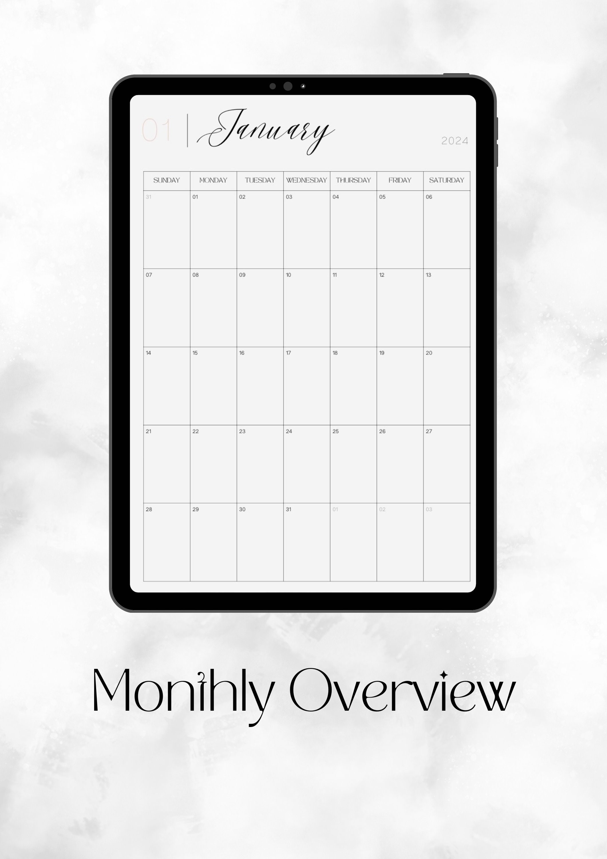 Simple Minimalist 2024 Planner, Digital Download, Printable, Yearly ...