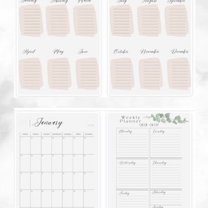 Simple Minimalist 2024 Planner, Digital Download, Printable, Yearly ...