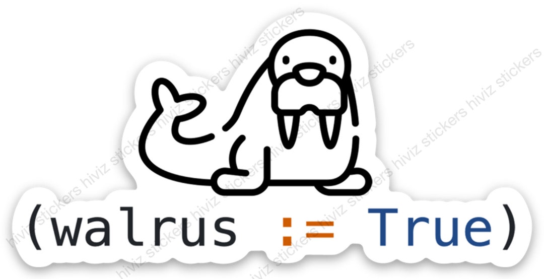 The Walrus Operator Programmer And Coder Die Cut Sticker Etsy