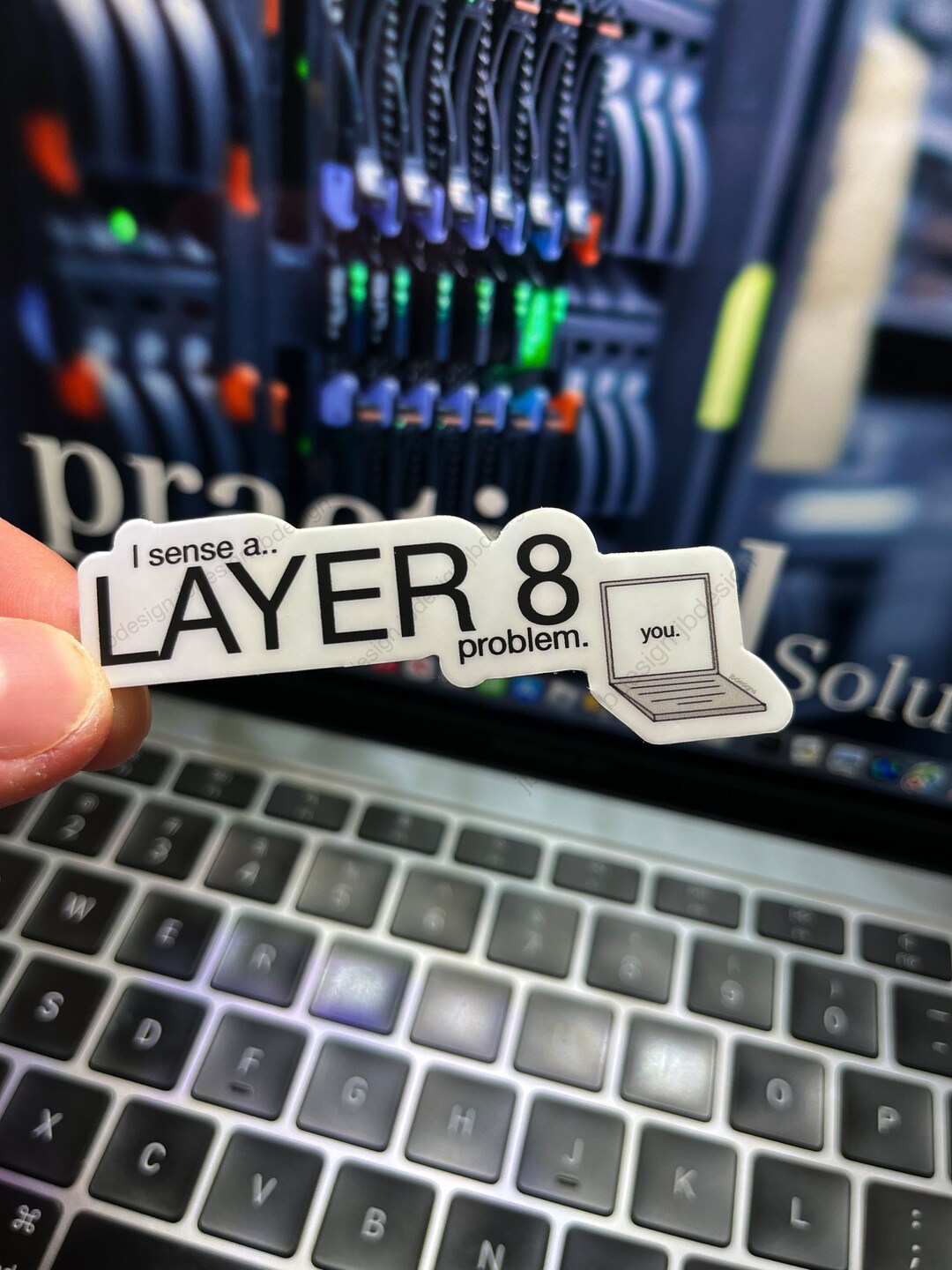 Layer 8 Issue Computer Humor Helpdesk Humor Data Center Vinyl Die-cut ...