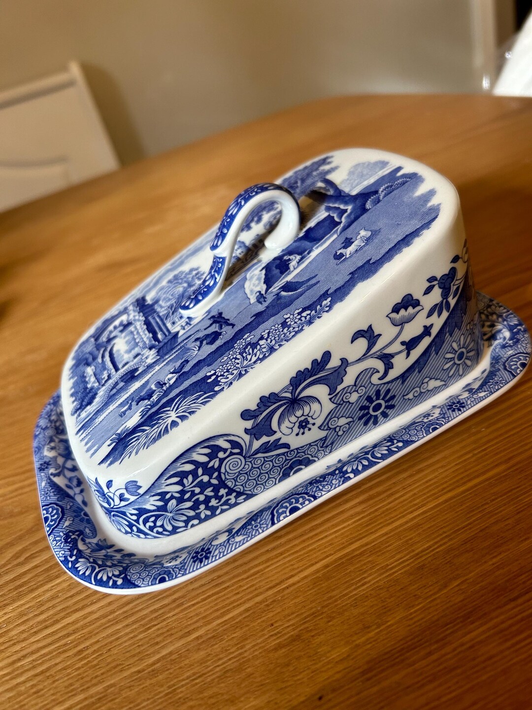 Spode, England Vintage Wedge-shaped Covered Cheese Dish With Lid or ...