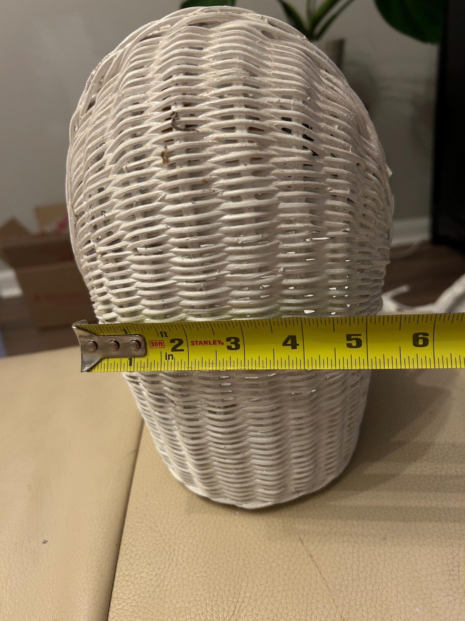 White Wicker Bassinet for Doll, VINTAGE Wicker Baby Bassinet, Mid ...