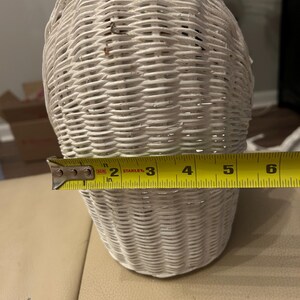 White Wicker Bassinet for Doll, VINTAGE Wicker Baby Bassinet, Mid ...