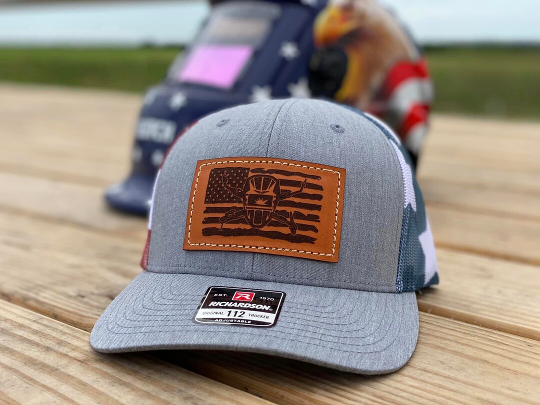 Welder Flag Leather Patch Hat - Etsy