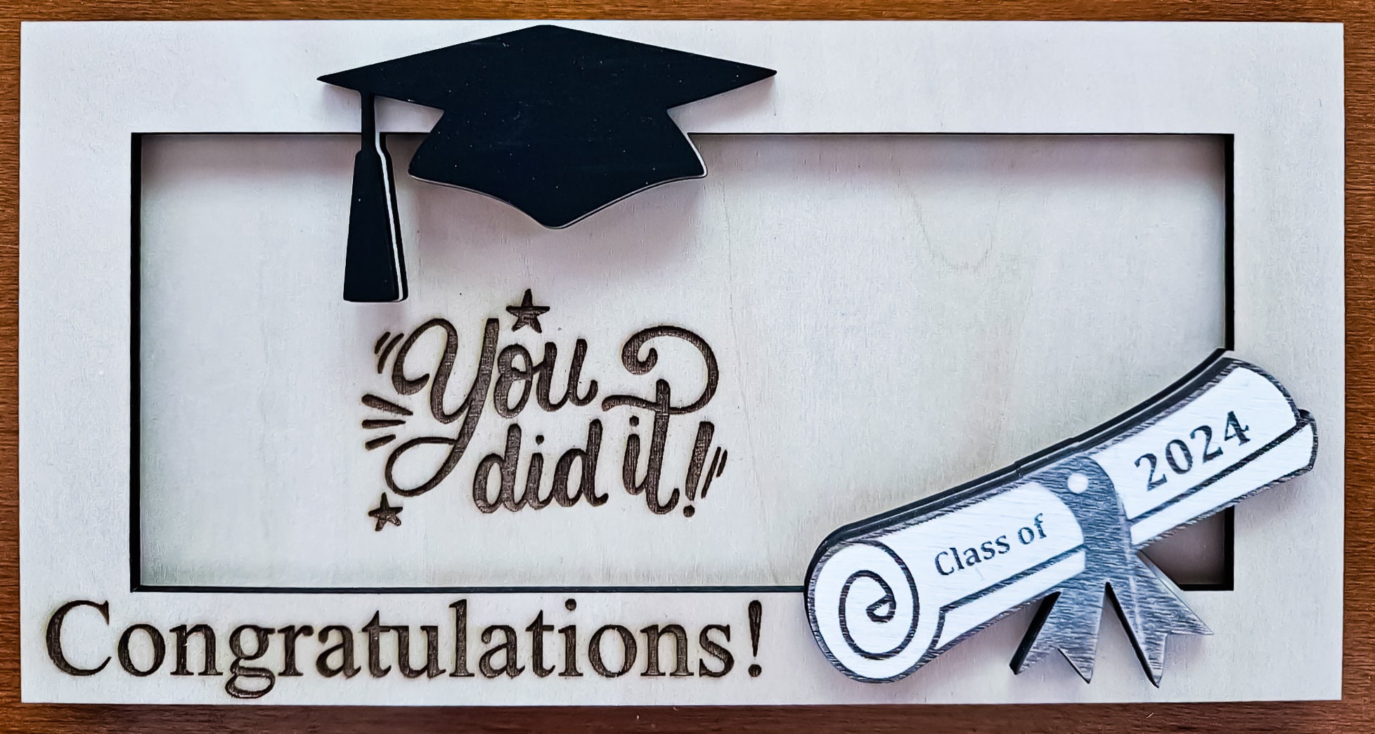 Wooden Graduation Card Gift Tag Money Personalized Gift Card Holder ...